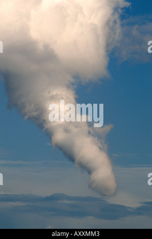 Tornadic funnel cloud descending out of cumulonimbus storm cloud Stock ...