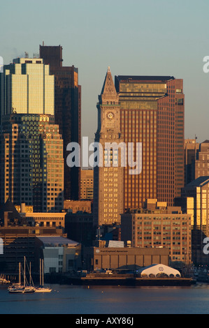 Waterfront and Custom House Boston Massachusetts USA Stock Photo - Alamy