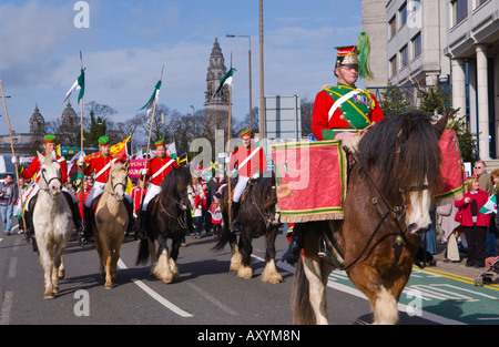"welsh horse" st davids day parade cardiff south wales uk Stock Photo ...
