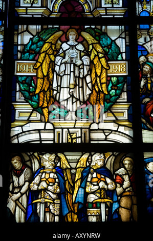 Masonic stained glass window in Lerwick Town Hall in the Shetland Isles ...