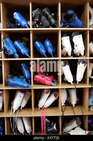 Rental ice skates Stock Photo - Alamy
