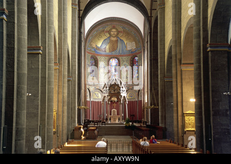 Interior view of Maria Laach abbey, Eifel, Rhineland-Palatinate ...