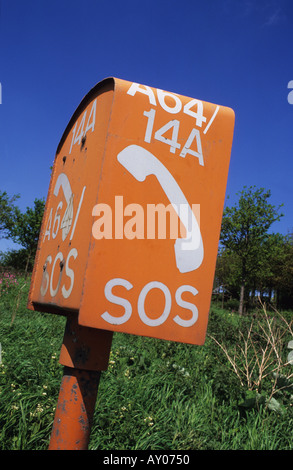 Motorway emergency telephone, UK Stock Photo - Alamy