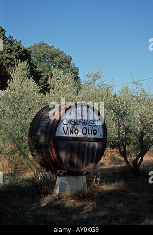 Olive oil barrel in the Chianti Region Tuscany Stock Photo - Alamy
