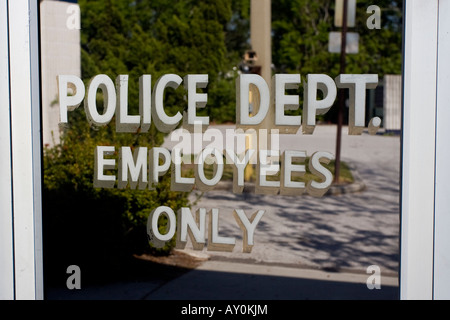 Police Department Employee Entrance Stock Photo - Alamy