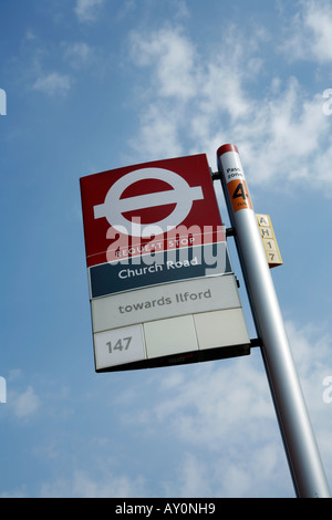 London Bus stop sign Stock Photo - Alamy