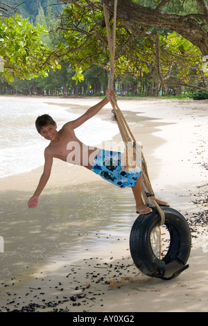 Beach Swing, Oahu, Hawaii Stock Photo - Alamy