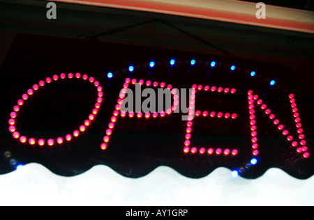 'Fish & Chips & Kebabs' neon sign at dusk, Oxford Street, City of ...