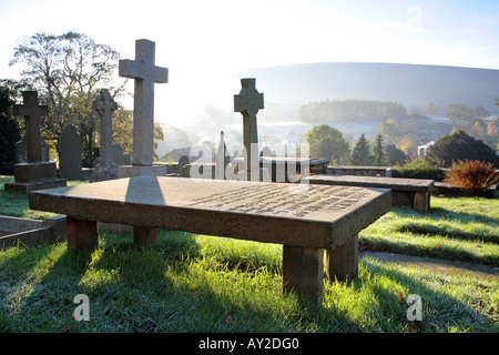 Downham Churchyard ,Lancashire, in Ribble valley, UK, Europe Stock ...