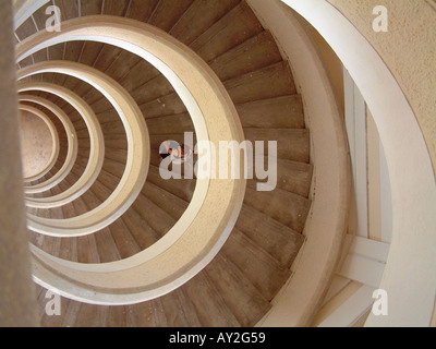 Spiral staircase in a pagoda of the Chinese Garden in Singapore Stock ...