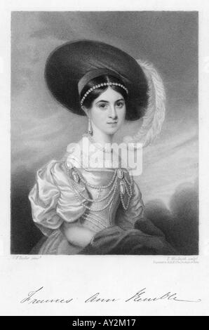Frances Anne "Fanny" Kemble (1809-93), British Actress, Head and ...