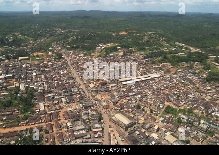 Aerial view of central Prestea township, Ghana, West Africa Stock Photo ...