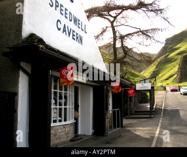 Speedwell Cavern below Winnats Pass Castleton, Peak District National ...