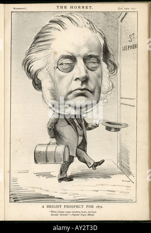 John Bright (1811-1889) on engraving from the 1800s. British Radical ...