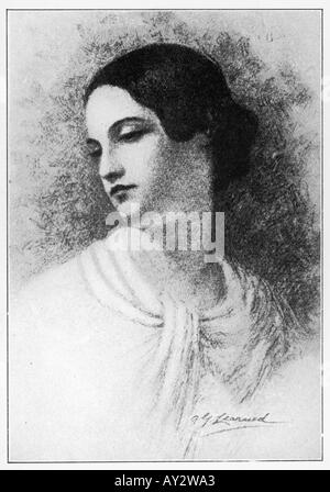 VIRGINIA POE wife of Edgar Allan Poe, died of tuberculosis at age 23 ...