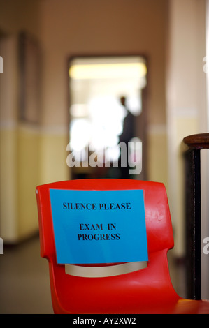 Silence please sign outside a schoolroom during an examination Stock ...