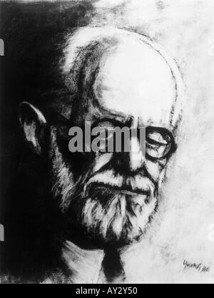 Sigmund Freud (1856-1939), neurologist, founder psychoanalys, postage ...