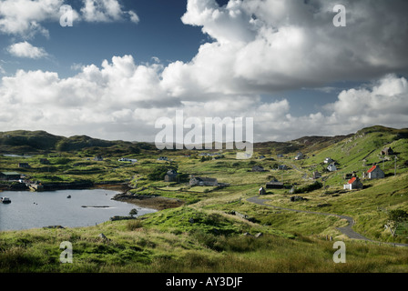 The village Lemreway in the South Lochs area of the Isle of Lewis Outer ...