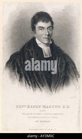 HENRY MARTYN English missionary and orientalist; translated the New ...