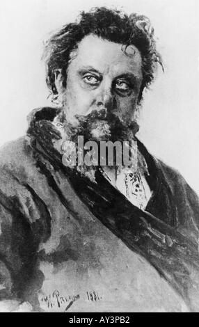 Modest Petrovich Mussorgsky (1839 – 1881) Russian composer Stock Photo ...