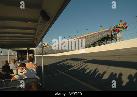 Daytona International Speedway tram tour around steep track Stock Photo ...