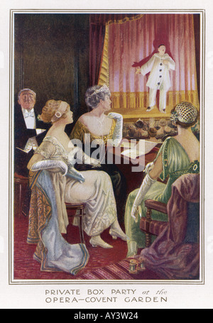 An opera box at the Royal Opera House, Covent Garden, London, early ...