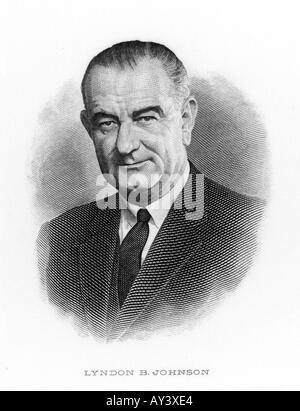 US President Lyndon Johnson 1963 1969 delivering a speech on war Stock ...