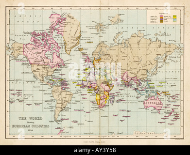 Maps - World - 1894 Stock Photo - Alamy