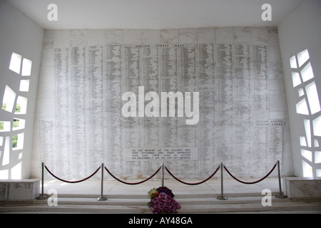 USS Arizona, names of dead Stock Photo - Alamy