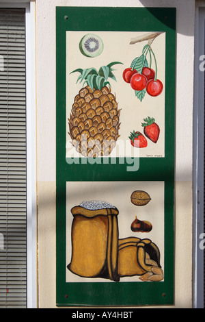 Traditional Cretan Kafenion in the village centre, Kalo Chorio, Gulf of ...