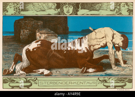 A centaur dies, struck by a hunter's arrow Stock Photo - Alamy