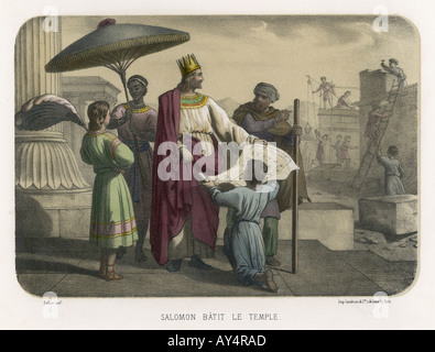 Solomon Builds Temple Stock Photo - Alamy