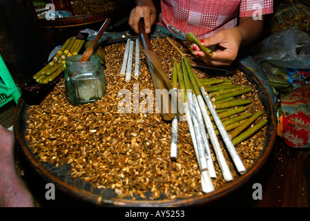 Burmese Cheroots at a small cottage industry Cheroot Factory in ...