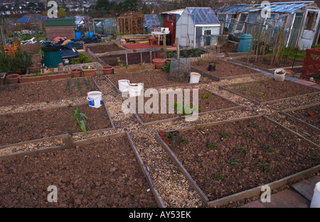 Formal plots at Lady Mary Allotments Cardiff South Wales UK EU Stock ...