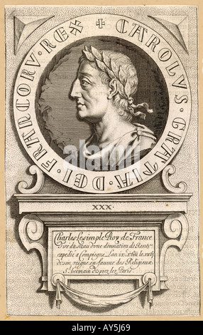 CHARLES III LE SIMPLE king of France Date: 879 - 929 Stock Photo - Alamy
