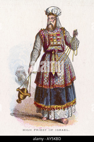 A Jewish High Priest in his ceremonial garb Date: circa 1850 Stock ...