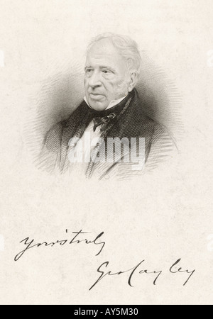 sir GEORGE CAYLEY aviation pioneer Date: 1773 - 1857 Stock Photo - Alamy