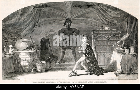 Mary Shelley's Frankenstein Monster Gothic horror poster art Stock ...