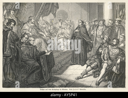 MARTIN LUTHER at the Diet of Worms, he defends his opinions before the ...