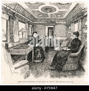 Queen Victoria's Royal Train travelling through countryside Stock Photo ...