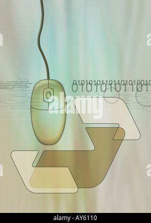 iconic mouse with geometric shape on glowing background Stock Photo - Alamy