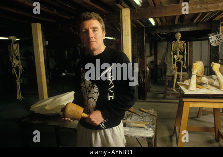 Sculptor and convicted murderer Jimmy Boyle with some of his work at an ...