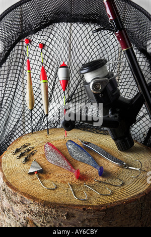 Fishing tackle still life Stock Photo - Alamy
