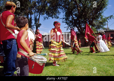 The ethnic dance troop Danza Matachin Pavo Real perform at the Cinco de ...