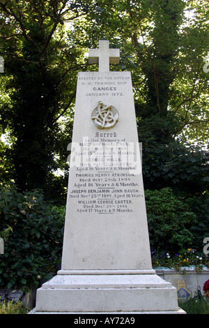 The HMS Ganges memorial at Mylor Church, Cornwall, UK Stock Photo - Alamy