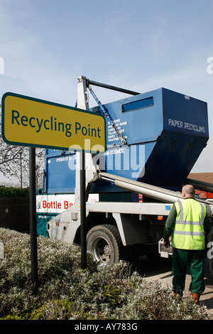 Supermarket recycling point 3 Stock Photo - Alamy