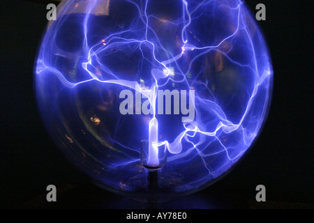 Plasma Static Electricity Glass Ball Stock Photo - Alamy