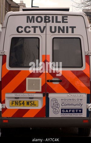 Mobile cctv surveillance camera vehicle in Glasgow city centre ...