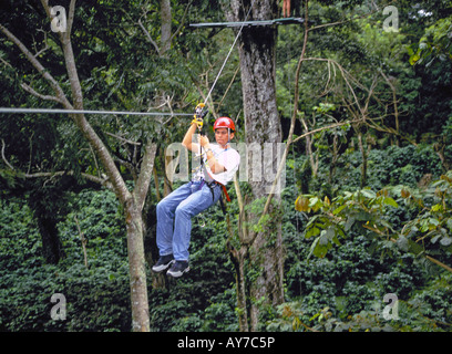 Canopy walking in Mombacho Volcano National Park Nicaragua Stock Photo ...