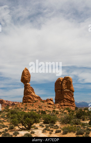 Balanced Rock, The Windows Section, Arches National Park Stock Photo ...